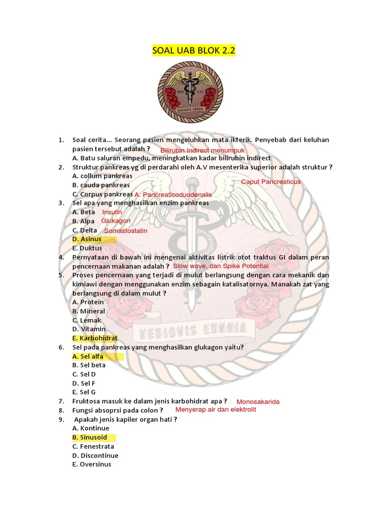 Soal Uab Blok 2.2 2021 (Ras) | PDF