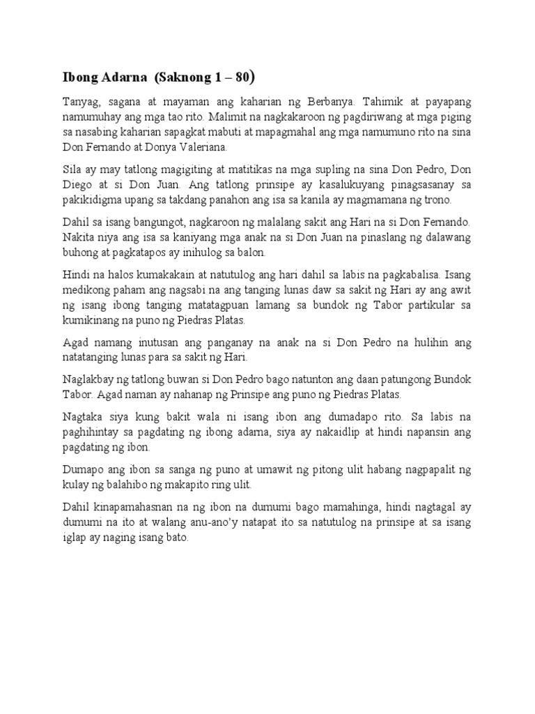 Ibong Adarna #01 | PDF