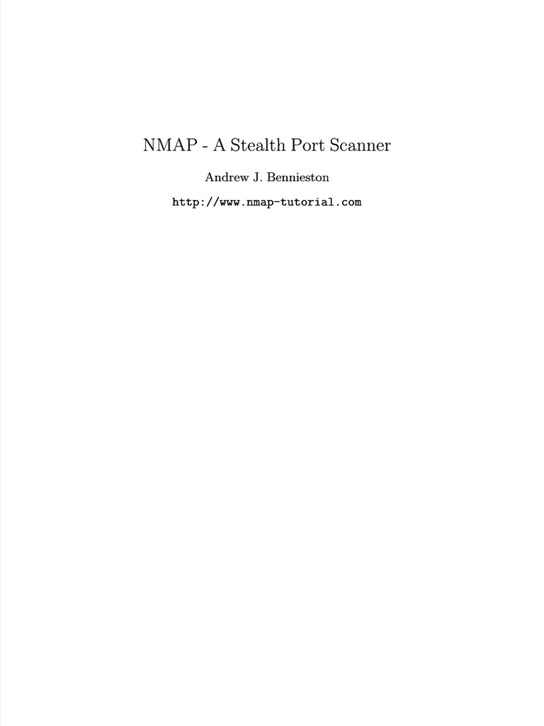 PDF Nmap Tutorial PDF - Compress | PDF | Transmission Control Protocol ...