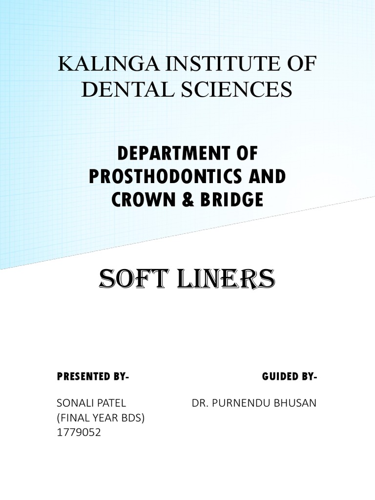 Soft Liners-Final PDF | PDF | Dentures | Polymers