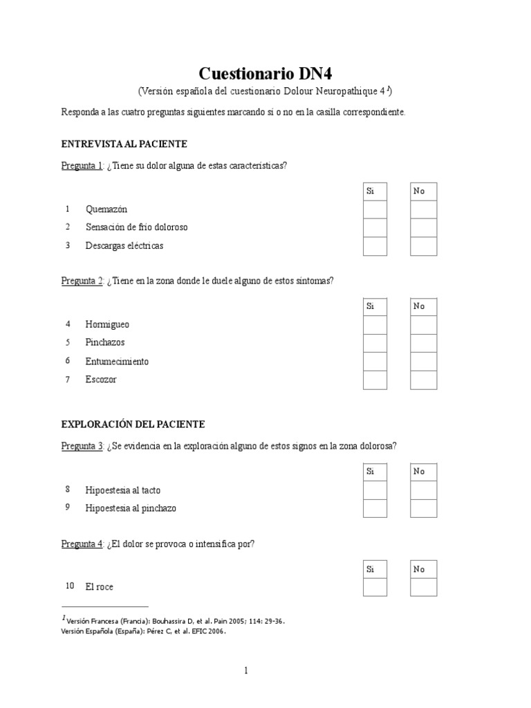 cuestionario-dn4 | PDF