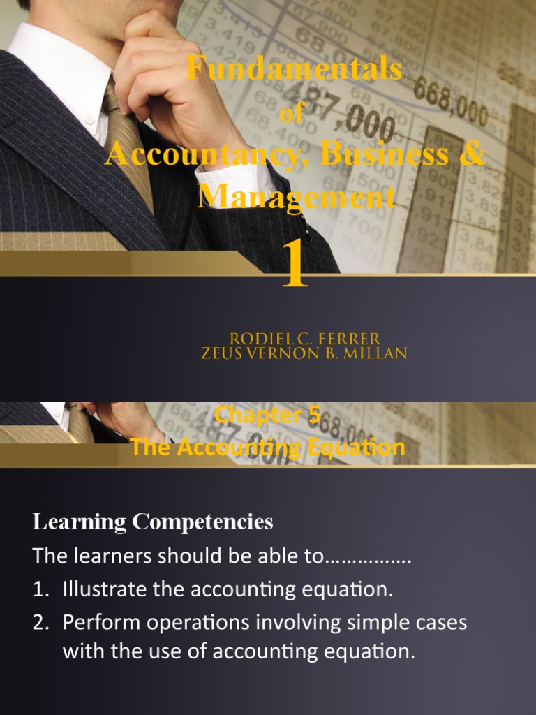 Chapter 5 - The Accounting Equation | PDF | Equity (Finance) | Income