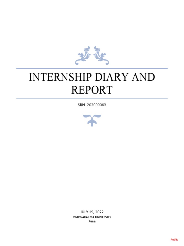 Internship Diary and Full Report | PDF | Marriage | Leasehold Estate