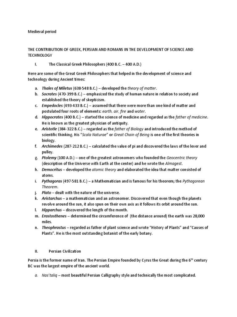 Medieval Period | PDF | Scientific Revolution | Science