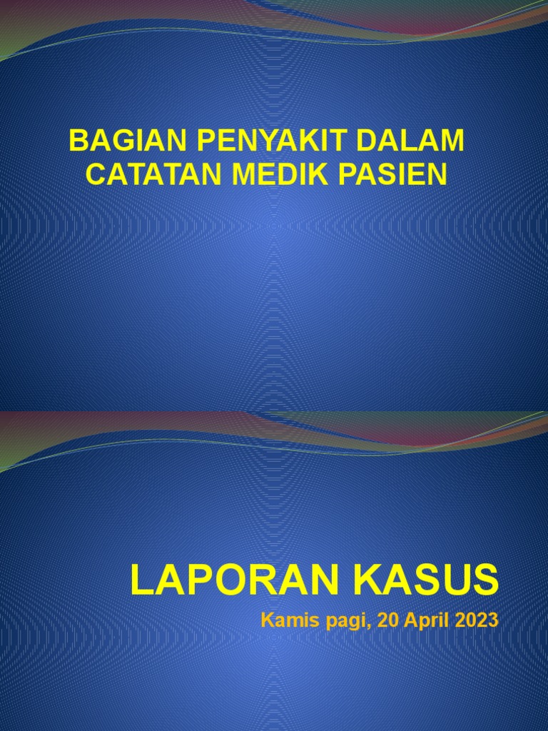 Ny. HBL, CKD Stage V CDL Terinfeksi 20 April 2023 | PDF