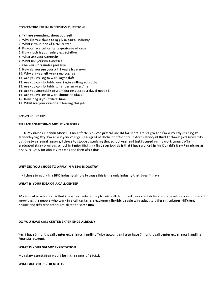 Interview Questions | PDF | Cognitive Science | Cognition