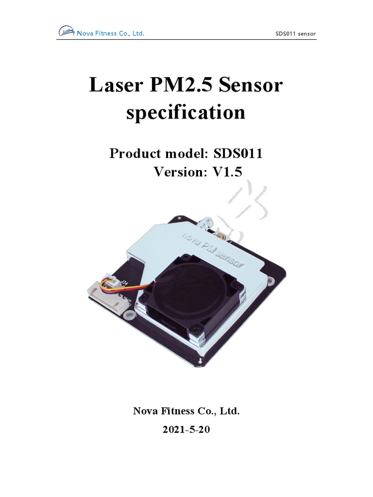 SDS011 Laser PM2.5 Sensor Specification-V1.5 | PDF | Sensor | Laser
