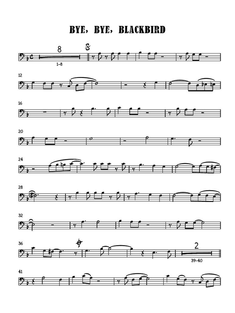 Bye, Bye, Blackbird - Full Score | PDF