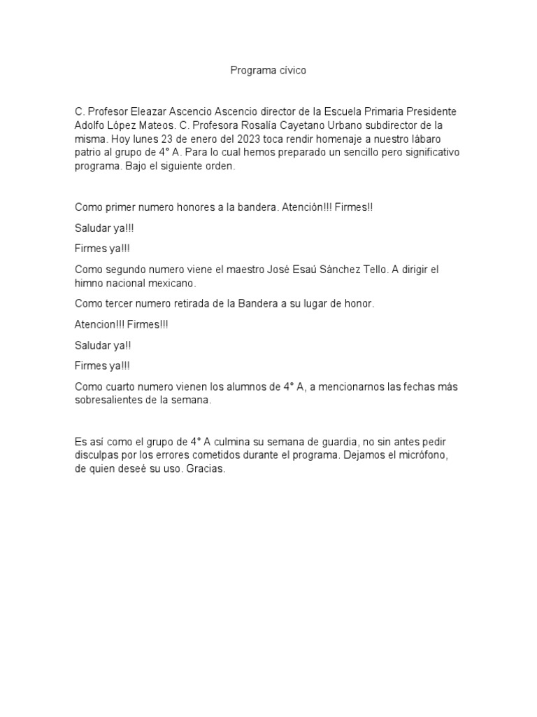 Programa Cívico | PDF