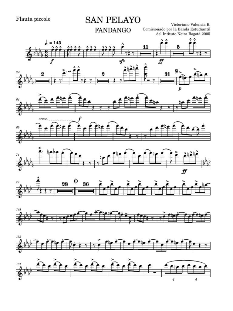San Pelayo Fandango Flauta Piccolo | PDF