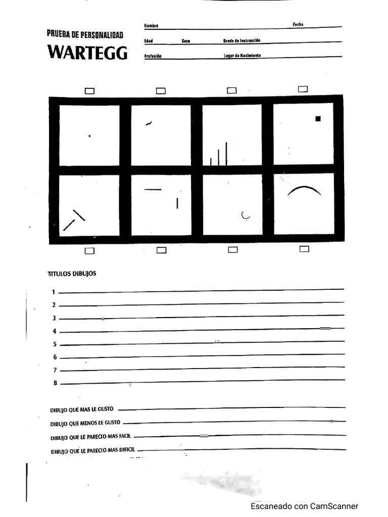 Wartegg 8 Campos | PDF
