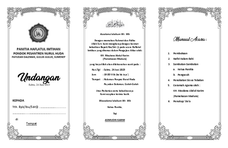 Undangan Haflah | PDF