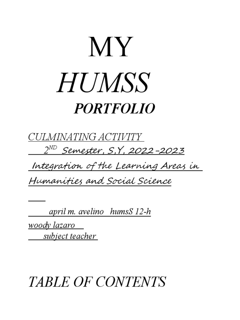 MY Humss G | PDF | Critical Thinking | Social Sciences