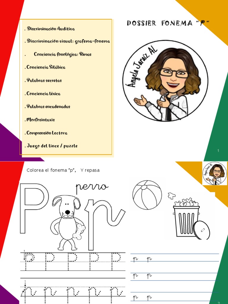 Actividades Fonema "P" para Niños | PDF | Sílaba | Comunicación oral