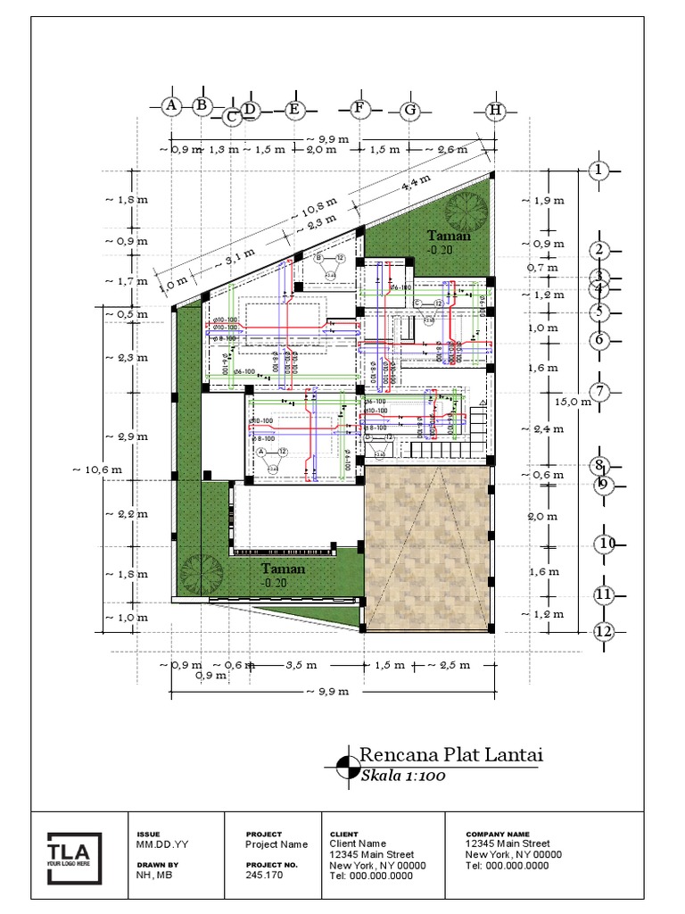 Gambar detail plat A | PDF