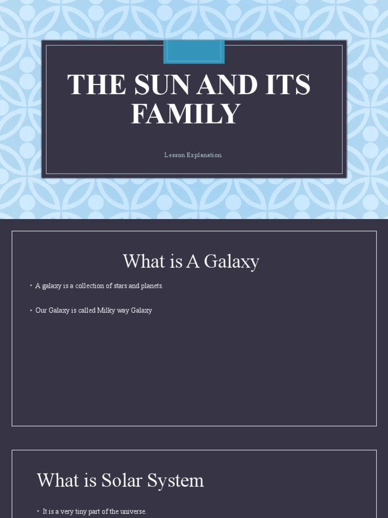 Sun and Its Family in the Solar System | PDF | Science & Mathematics