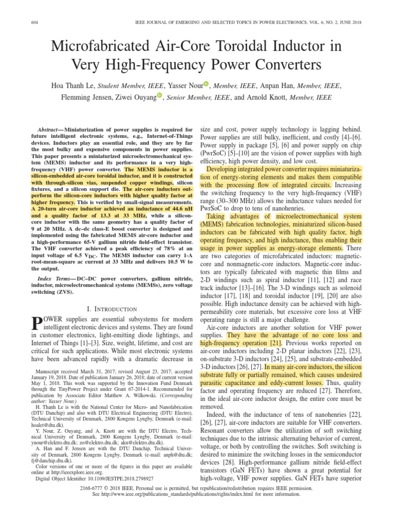 Air Core Toroid | PDF | Inductor | Rectifier