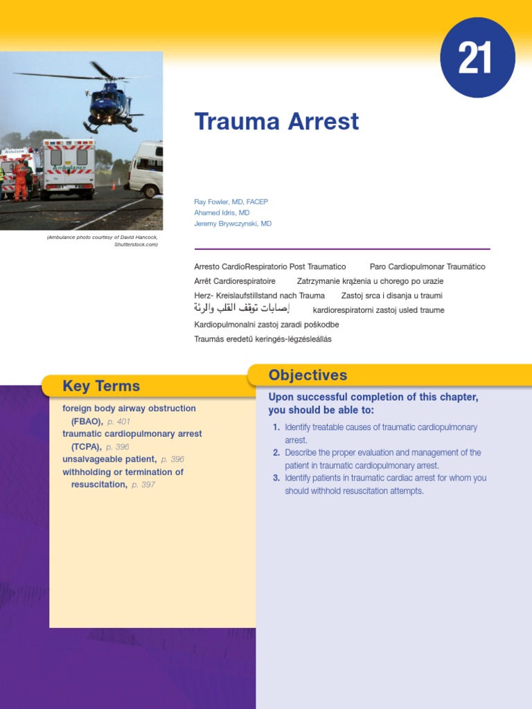 Trauma Arrest | PDF | Cardiopulmonary Resuscitation | Shock (Circulatory)