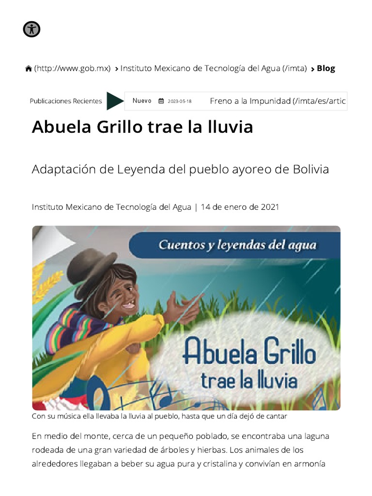 Abuela Grillo Trae La Lluvia - Instituto Mexicano de Tecnología Del ...