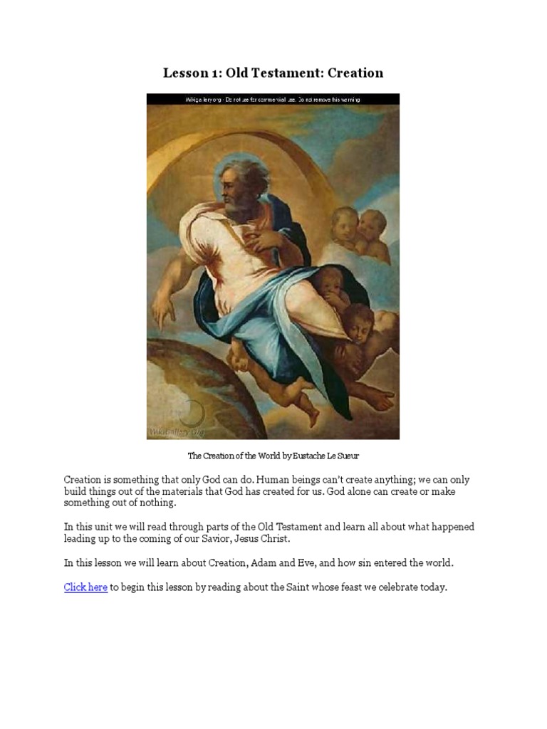 6 TH Grade Lesson 1 | PDF | Adam And Eve | Original Sin