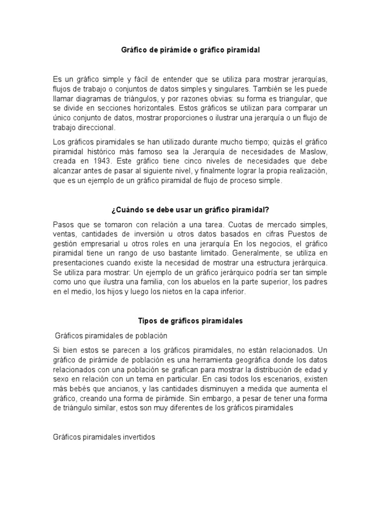 Gráfico Piramidal: Tipos y Usos | PDF | Pirámide