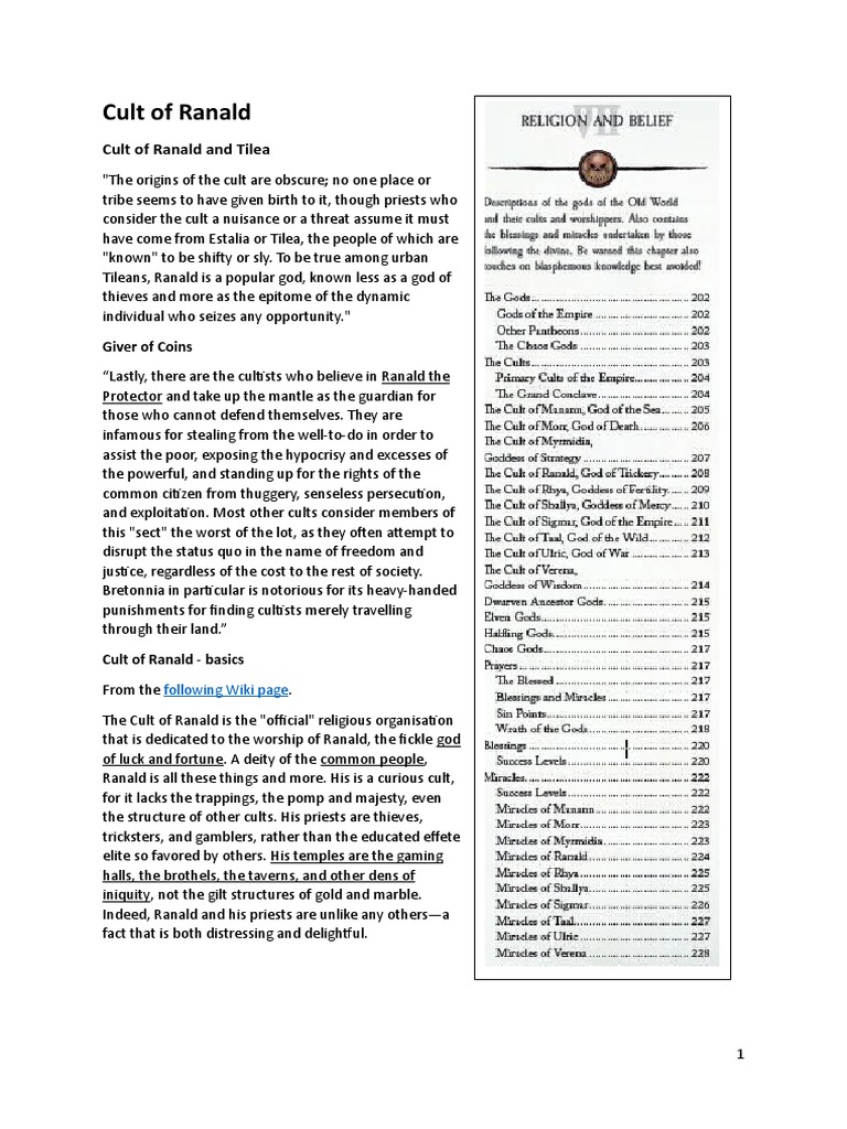 Worship of Ranald | PDF | Mystery, Thriller & Crime Fiction