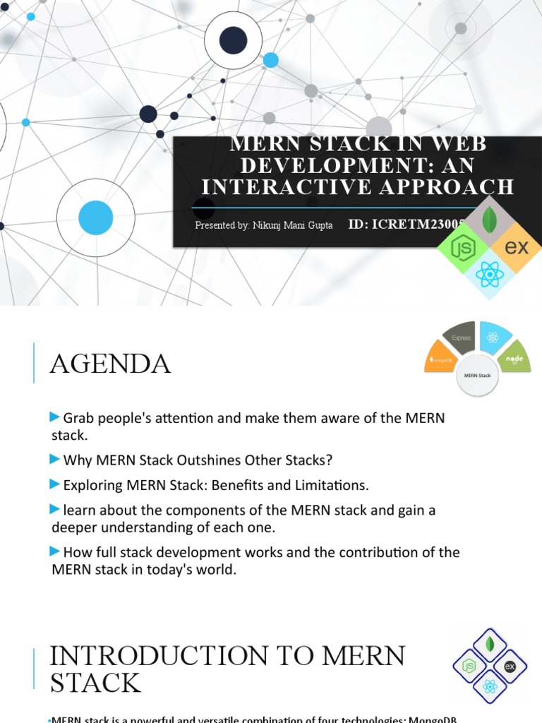 MERN STACK PresentationPPT | Download Free PDF | Java Script | Web Application