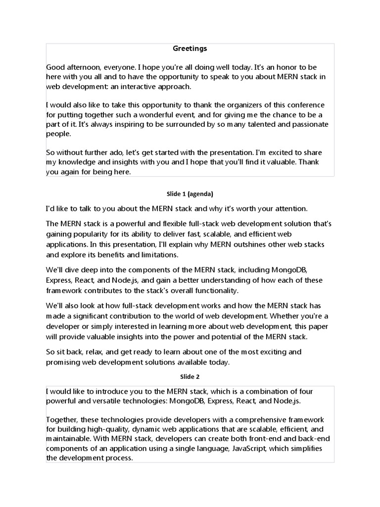 Mern Stack Conferencespeech Pdf Mongo Db Web Application
