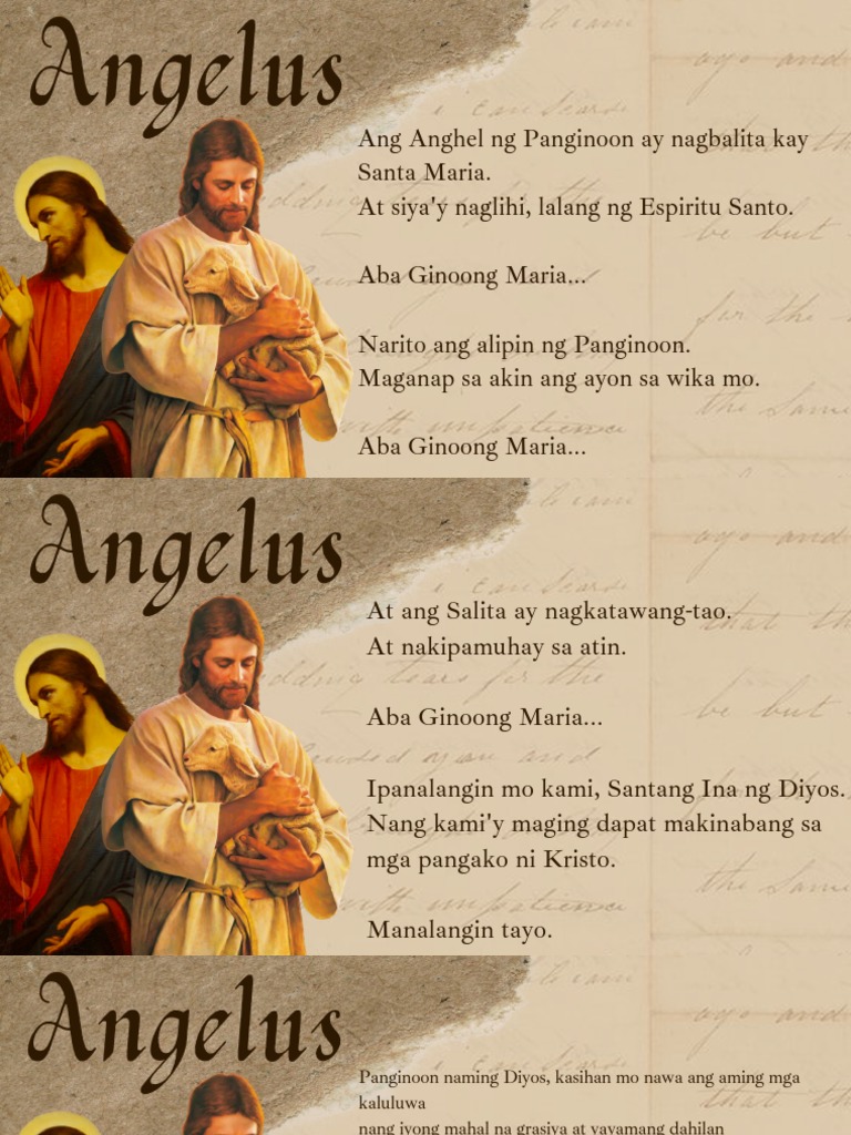 Aba Ginoong Maria... at Ang Salita Ay Nagkatawang Tao. at Nakipamuhay ...