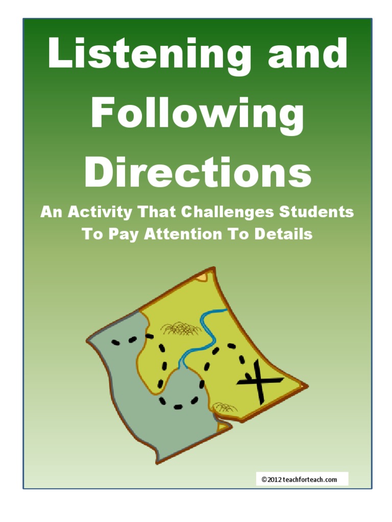 Listening and Following Directions: An Activity That Challenges ...