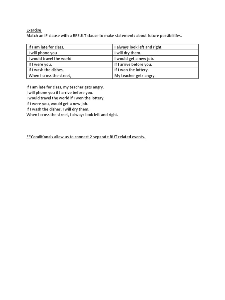 Zero First Second Conditionals Download Free Pdf Linguistics 1829