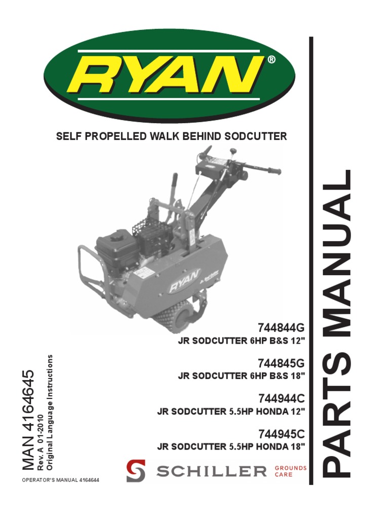 ryan sod cutter operator manual | PDF | Belt (Mechanical) | Clutch