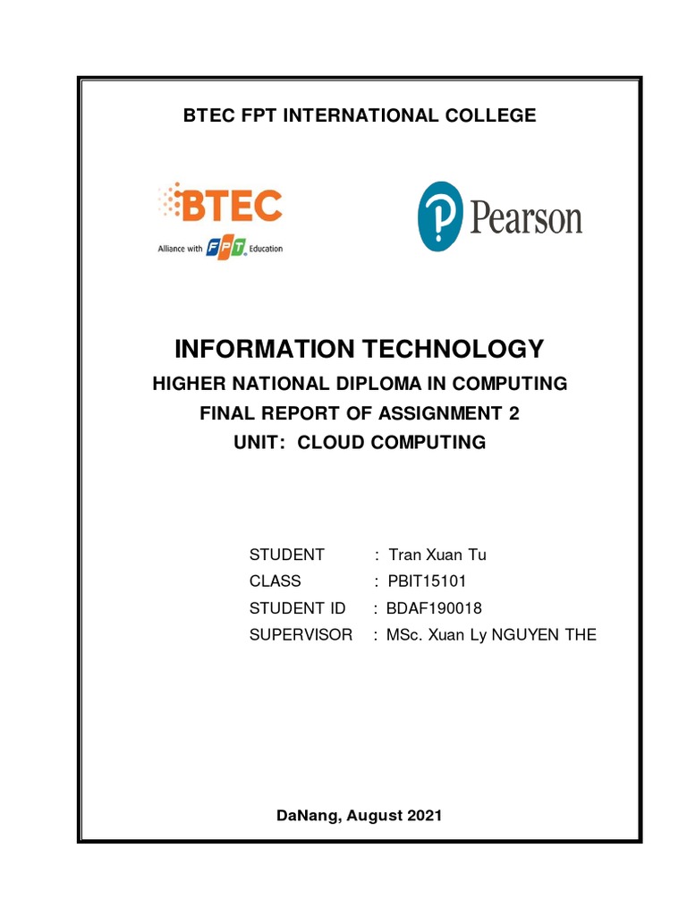 Cloud-Computing ASM2 Tran-Xuan-Tu 2 | PDF | Word Press | Amazon Web Services