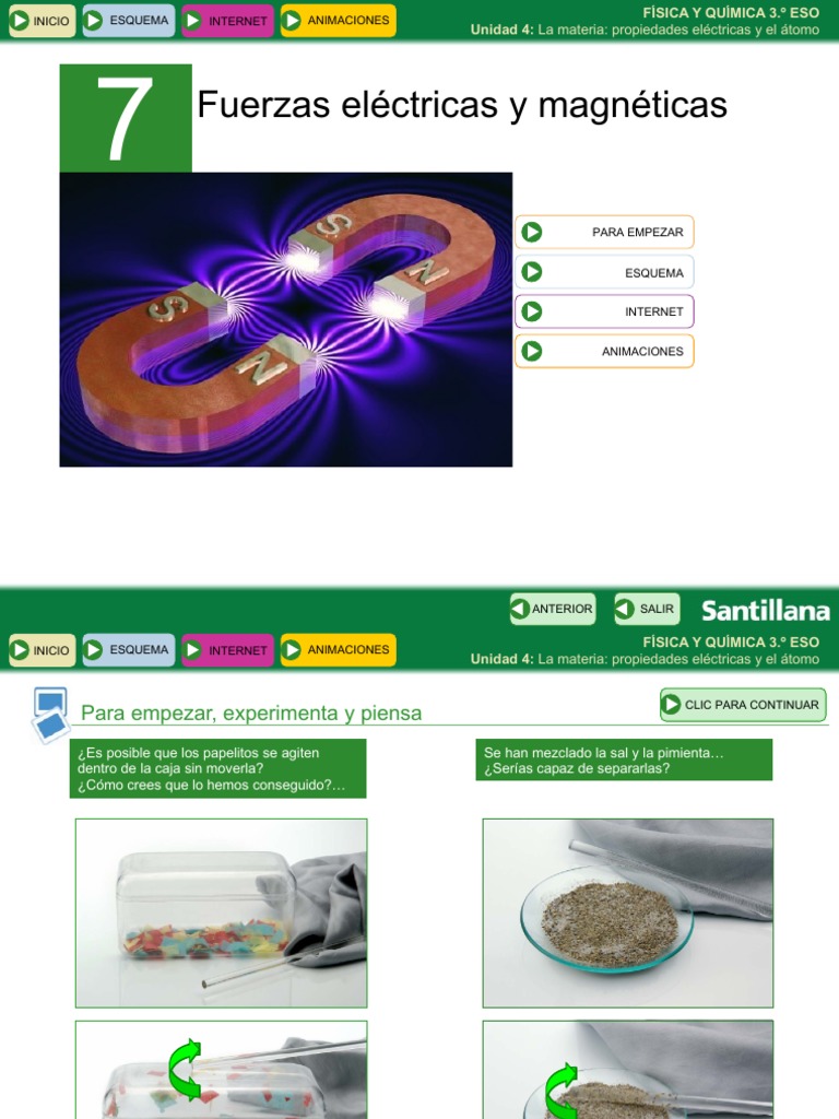 Unidad 7. Fuerzas eléctricas y magnéticas | PDF | Importar | Magnetismo