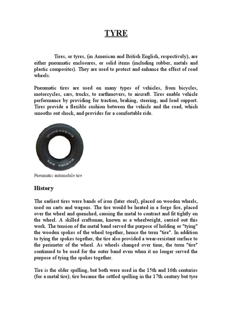 Tyre | PDF | Tire | Transport