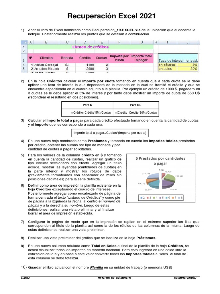 Examen Tecnico Curso Excel Avanzado | PDF | Microsoft Excel | Informática