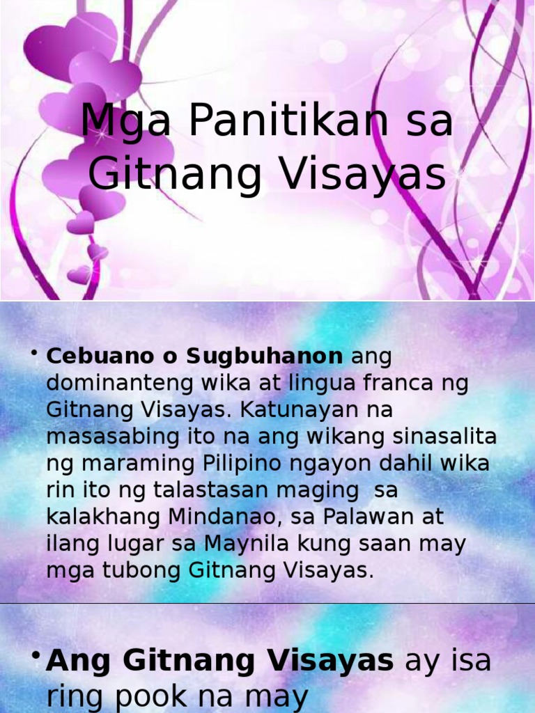 Mga Panitikan Sa Gitnang Visayas | PDF