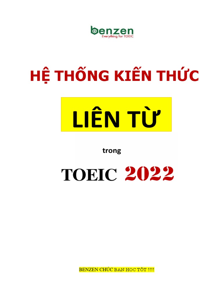 HỆ THỐNG KIẾN THỨC LIÊN TỪ TRONG TOEIC 2022 | PDF