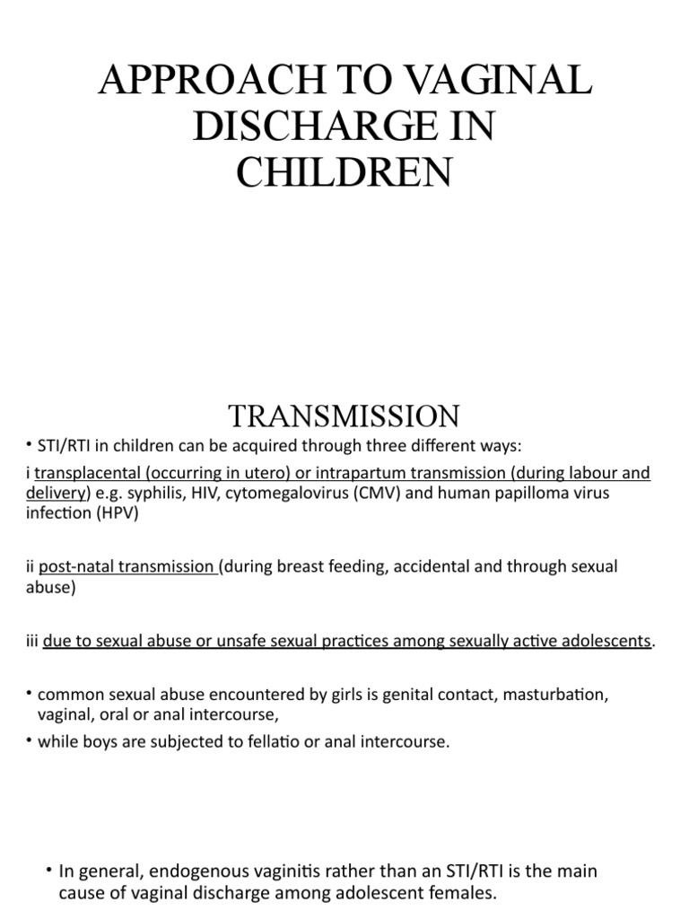 Approach To Vaginal Discharge in Children | PDF | Candidiasis ...