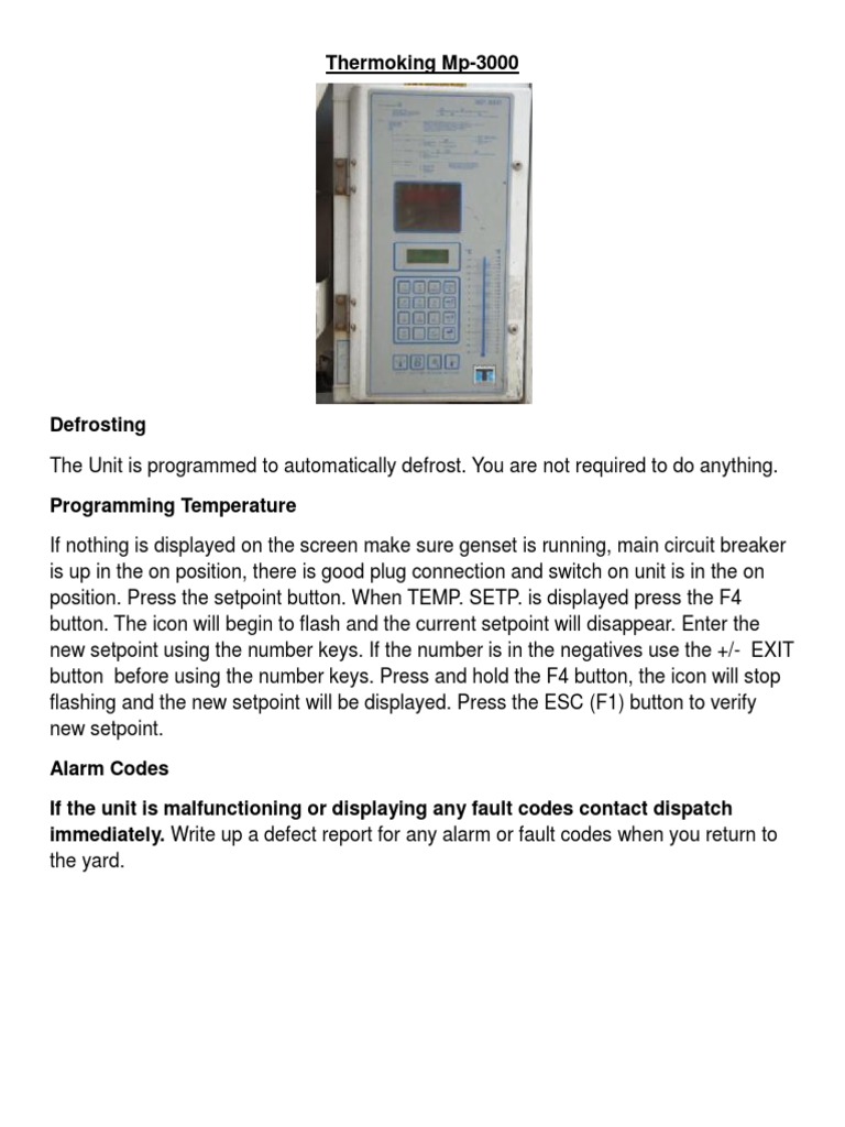container_reefer_operating_instructions_-_thermoking_mp-3000 | PDF