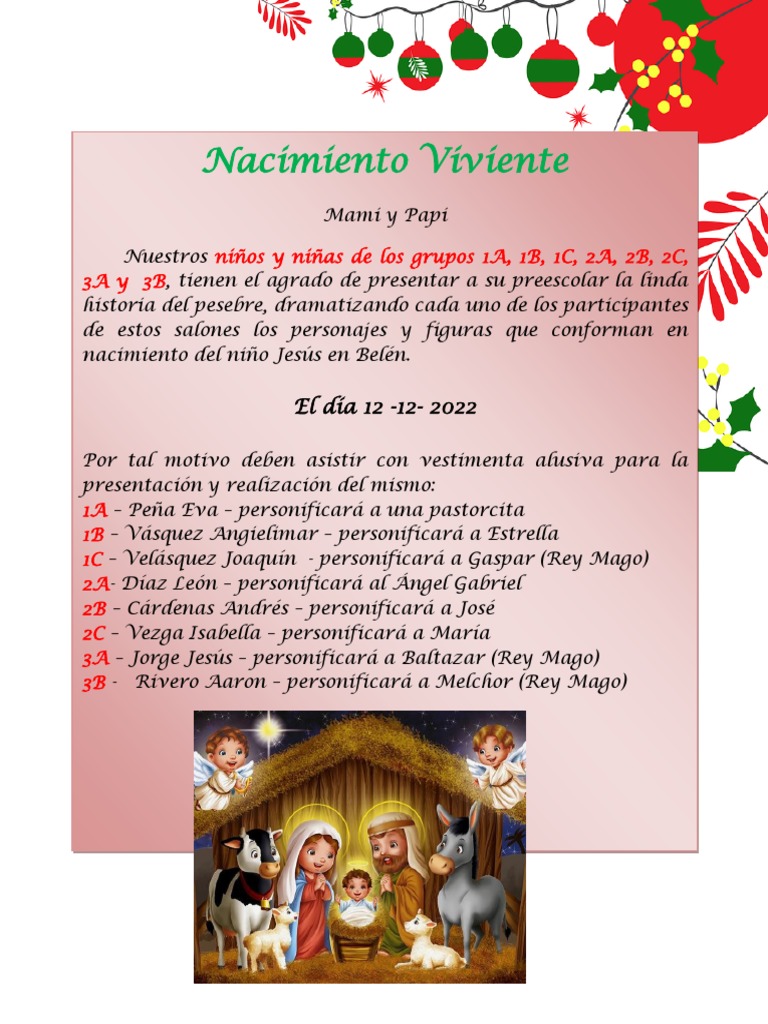 Nacimiento Viviente Venezuela | PDF