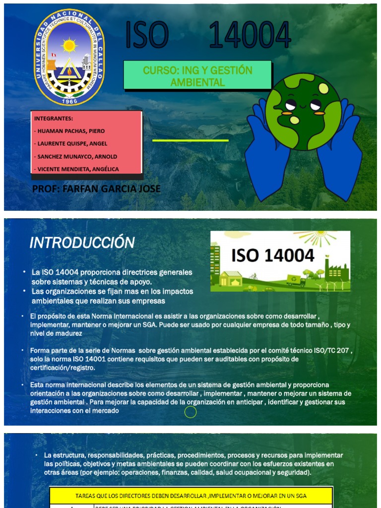 Directrices de ISO 14004 para SGA | PDF | Auditoría | Entorno natural