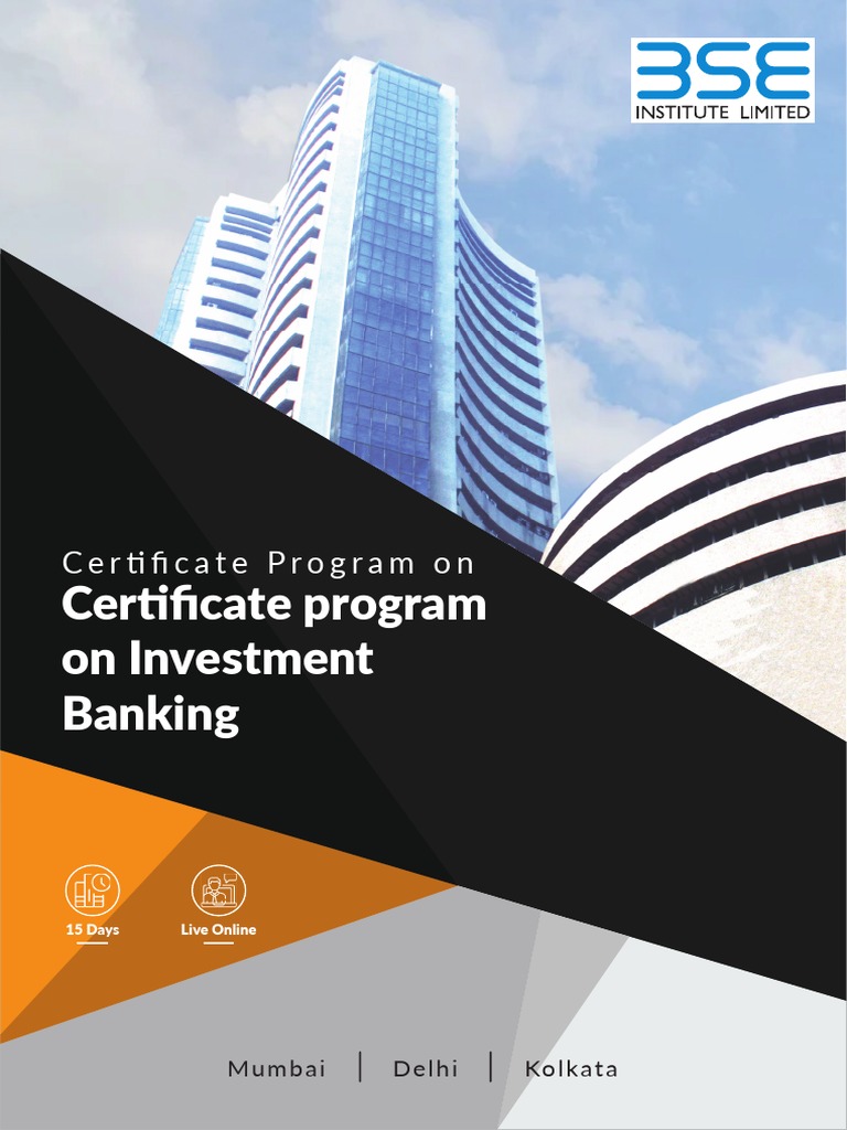 Certificate Program on Investment Banking | PDF | Investing | Banks