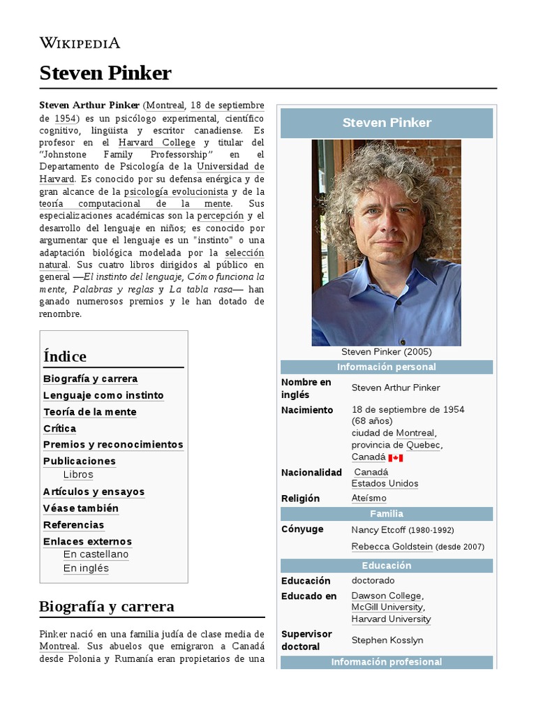 Steven Pinker | PDF | Cognición | Science