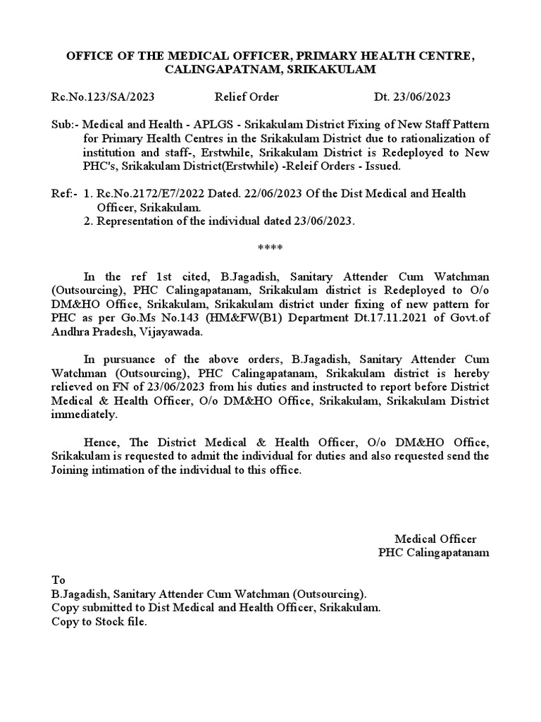Releif Order SA | PDF | Technology & Engineering