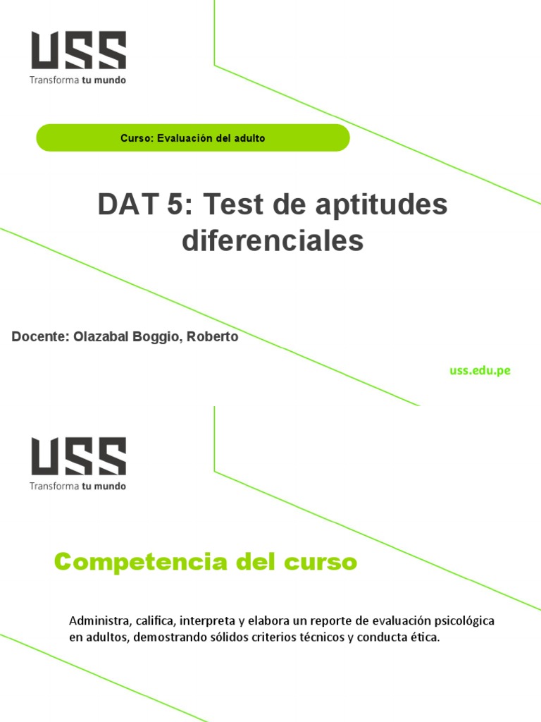 DAT-5: Test de Aptitudes Diferenciales | PDF | Evaluación | Aprendizaje