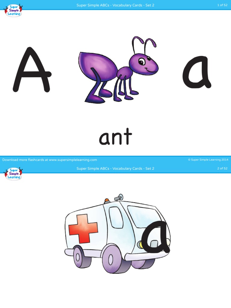 Alphabet-Vocabulary-Flashcards - Listo | PDF | Flashcard | Vocabulary