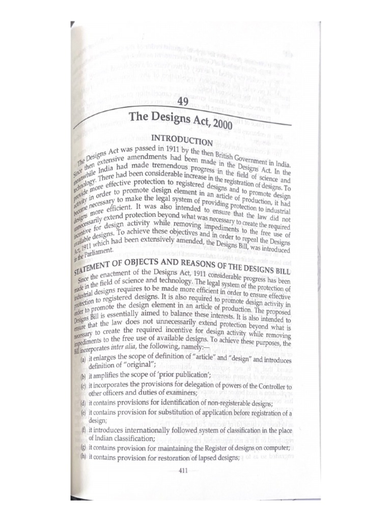 The Designs Act, 2000 | PDF