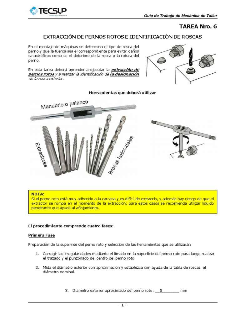 Glab - S10 | PDF | Tornillo | Herramientas