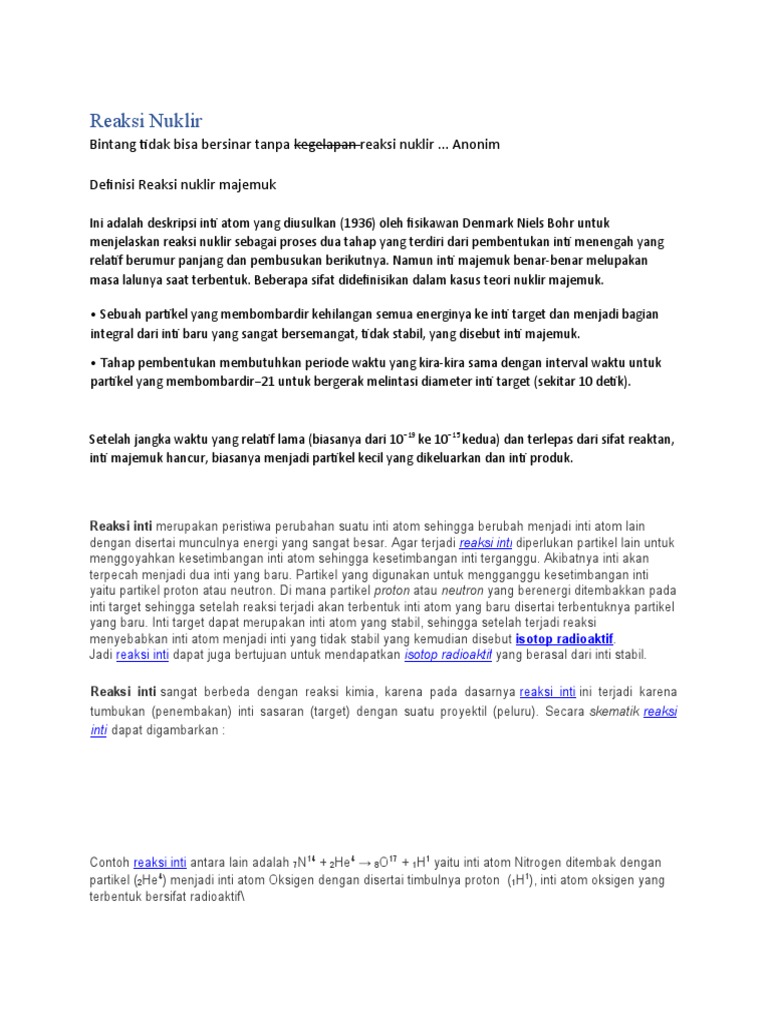 Reaksi Nuklir | PDF